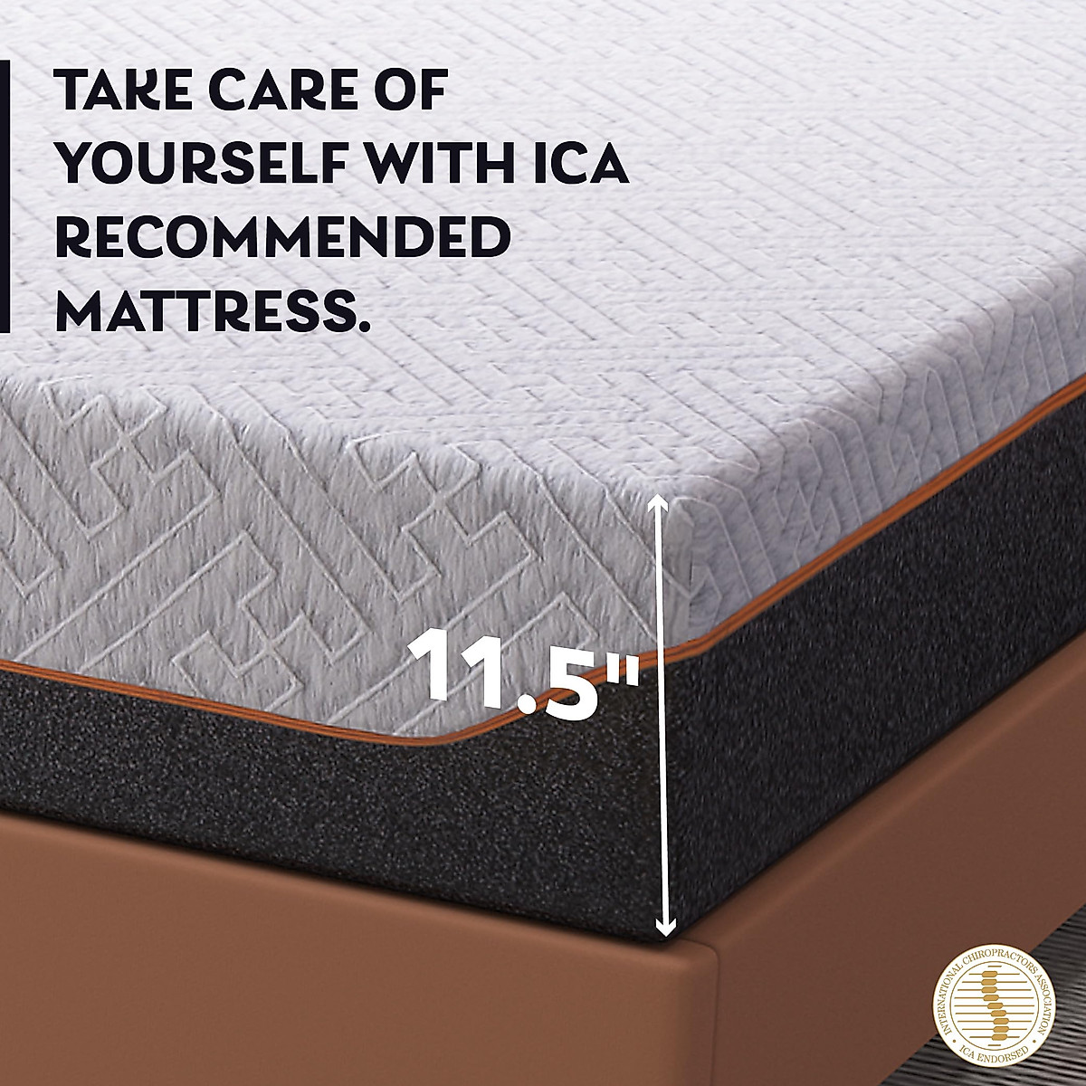 MLILY Fusion Supreme King Memory Foam Hybrid Mattress 11.5 Inch, Gel Cooling Mattress Bed in a Box Made in USA,CertiPUR-US Certified Mattress for Back Pain Relief 76"x80"x11.5"