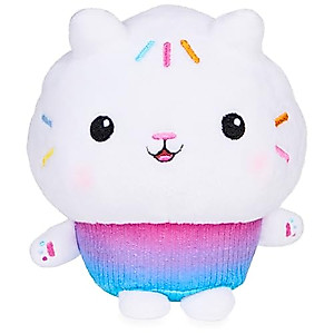 Gabby’s Dollhouse, 7-inch Cakey Cat Purr-ific Plush Toy, Kids Toys for Ages 3 and up