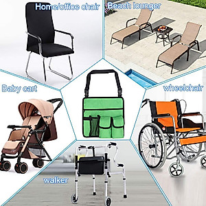 Beach Chair Armrest Bag Outdoor Chairs Hanging Storage Pouch Handy Pocket Chair Organizer Carry Bag Arm Chair Caddy Folding Walker Bag Tote Bag Shoulder Side Bag for Camping Beaching Outdoor Leisure