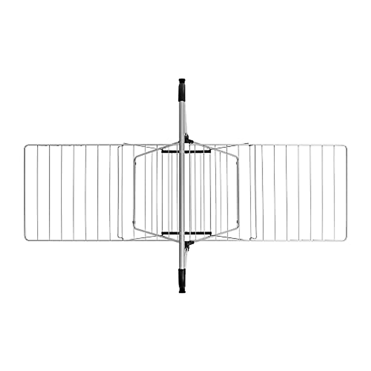 Brabantia HangOn Laundry Drying Rack with Garment Rail (82ft / Metallic Gray) Compact, Foldaway, Adjustable Indoor Stainless Steel Clothes Horse