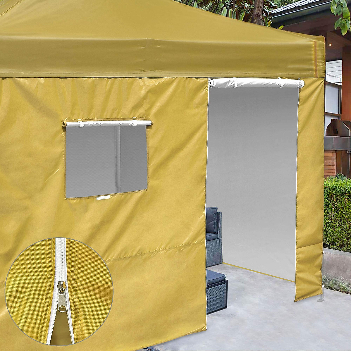 Instahibit 10x6.5 Ft Pop up Canopy Sidewall Kit Door Window Privacy 4 Pieces (Sidewall Only)