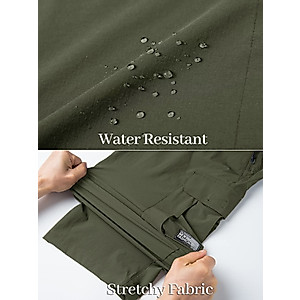 MAGCOMSEN Mens Cargo Shorts Summer Shorts Athletic Hiking Quick Dry Shorts Tactical Long Shorts for Men Basketball Fishing Sweat Shorts Green