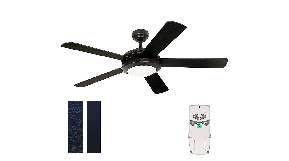 52 Inch Modern Ceiling Fan with Light & Remote Control