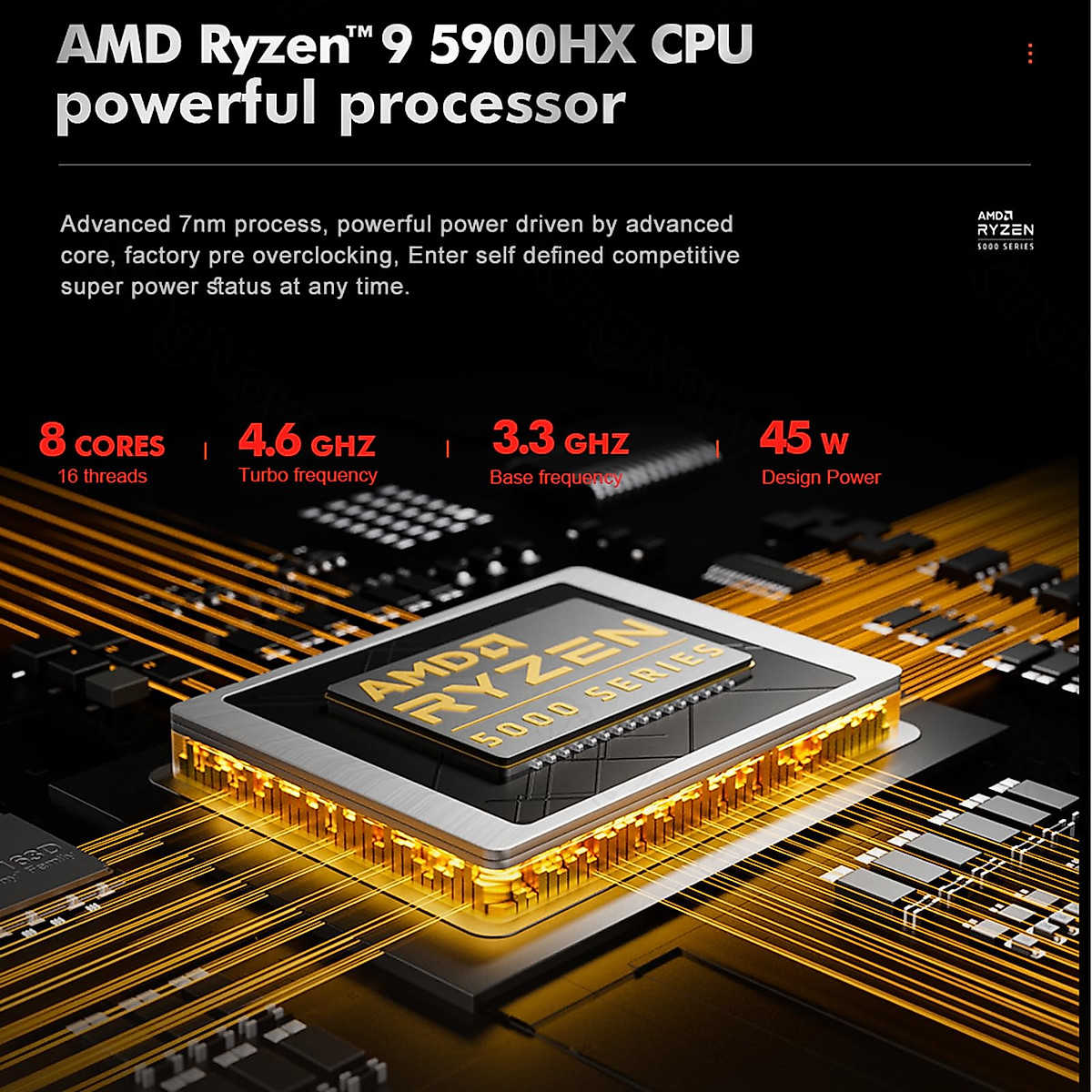 Strong Mini Desktop Gaming PC Window 11 Pro, AMD Ryzen 9 5900HX RTX3060, Mid-Tower Computer, 2.5G LAN, 3*USB 3.0, 2*USB 2.0, 2* Type-C, 1* HDMI, 1* DP, 2* Headphone, 2* Microphone, WiFi6E BT5.2