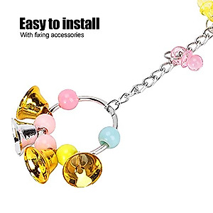 Bird Parrot Toys Hanging Bell, Parrot Hanging Swing Bells for Parakeets, Hanging Bell Birds Cage Toys for Cockatiels Conures
