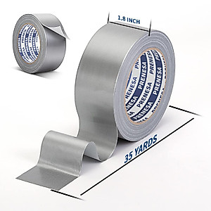 Prenesa Duct Tape Heavy Duty Waterproof - 1.88" Wide x 35Yards Adhesive Weatherproof Flexible Multi Use Duct Tape Ideal for Pipe/Sealing/Metal Repair/Insulation, 1 Roll