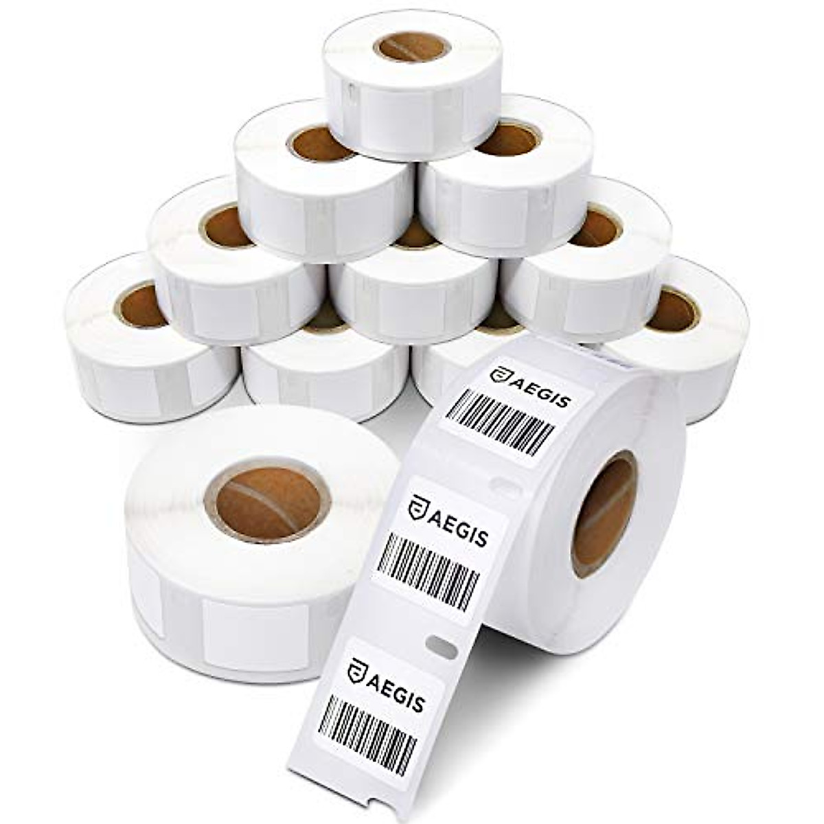 Aegis - Compatible 1” Direct Thermal Labels Replacement for DYMO 30332 (1" X 1") Square Multipurpose, Use with Labelwriter 450, 450 Turbo, 4XL Printers - 12 Rolls