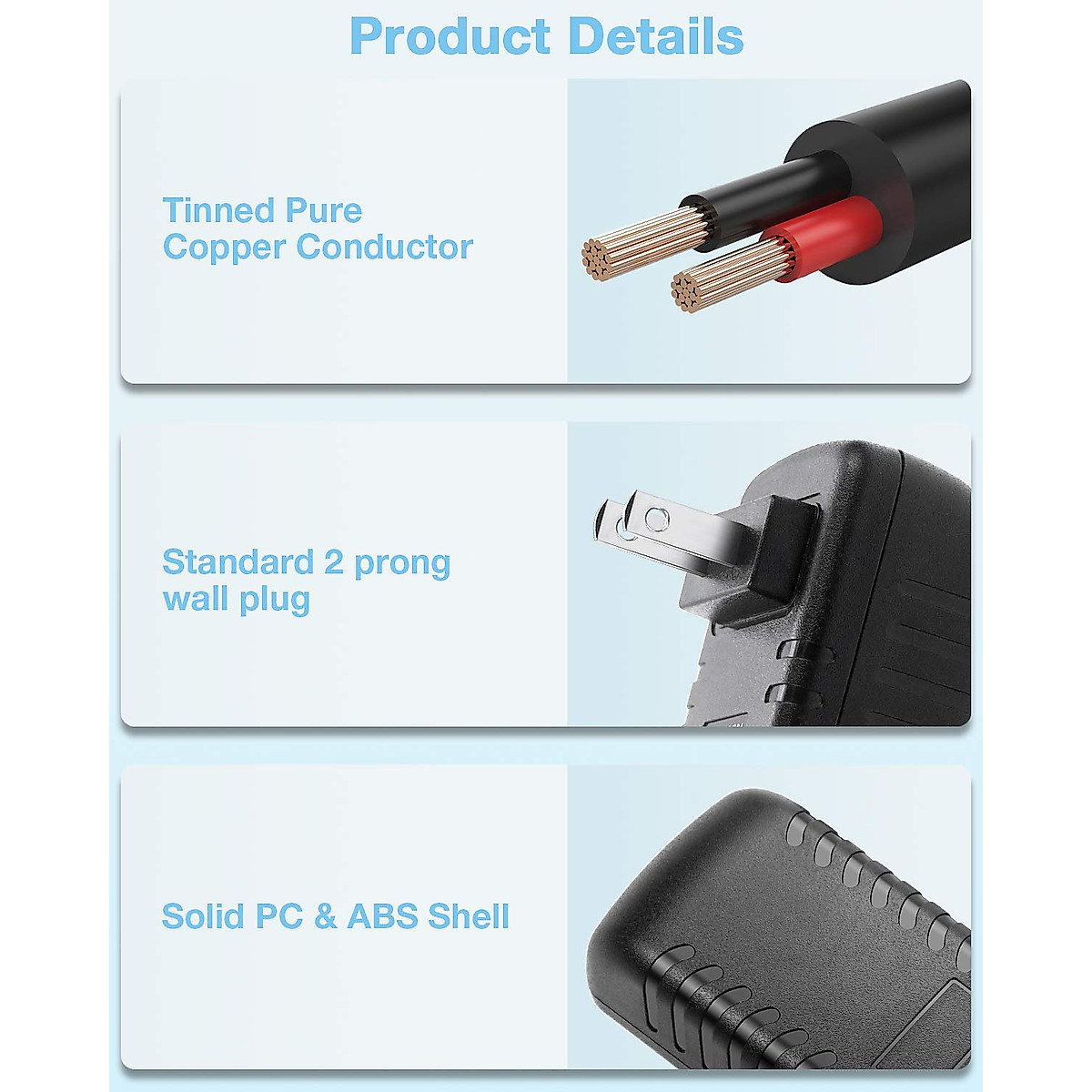 Aclorol 24V 1A Power Supply Adapter 24W AC 100V-240V to DC 24volt Power Converter Wall Charger Transformer 1000mA 800mA 600mA 400mA 5.5X2.1mm/2.5mm for LED Strip Light CCTV Security Camera (2 Pack)