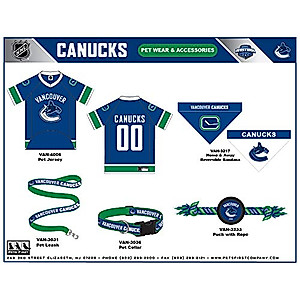 Pets First NHL Vancouver Canucks Collar for Dogs & Cats, Medium. - Adjustable, Cute & Stylish! The Ultimate Hockey Fan Collar!
