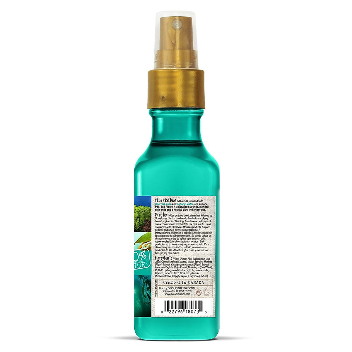 Maui Moisture Color Protection Sea Minerals Heat Shield Mist, Bottle Coconut 4.2 Fl Oz