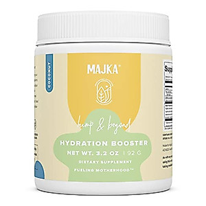 MAJKA Organic Hydration Booster Powder for Lactating, Nursing, Pregnant Moms, Safe Supplement for Pregnancy and Breastfeeding for Energy, Breast Milk Supply, Vegan, Gluten Free (Coconut, 30 Servings)