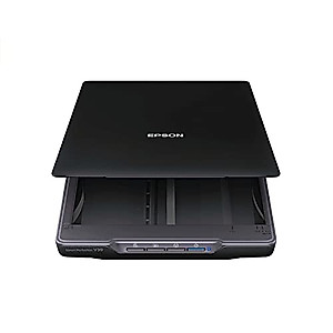 Epson Perfection V39 Color Photo & Document Scanner with Scan-To-Cloud & 4800 Optical Resolution, Black