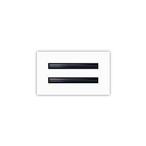 BUILDMART - 8x4 Modern AC Vent Cover - Decorative White Air Vent - Standard Linear Slot Diffuser - Register Grille for Ceiling, Walls & Floors - Texas Buildmart