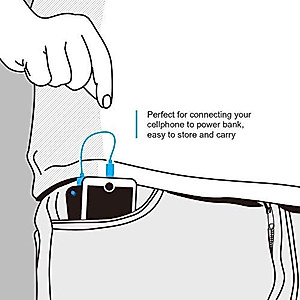 Short MicroUSB Cable Compatible with Your Gionee Pioneer P5 Mini with High Speed Charging. (1Black,20cm,8in)