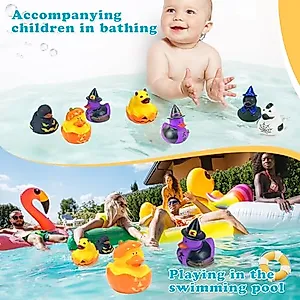 QPEY Halloween Rubber Ducks: 20 PCS Assorted 2 Inch Rubber Ducks, 10 Styles, Perfect for Jeeps Ducking, Party Favors, Decor, Gifts, Ages 3+