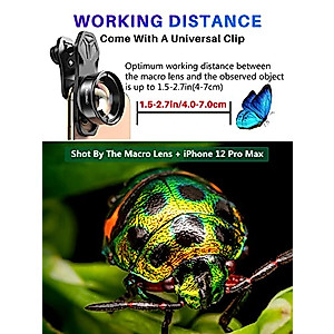 APEXEL Professional Macro Photography Lens for Smartphone, Macro Lenses for iPhone, Samsung, Galaxy, Oneplus, Android Phone(Fits for Almost All Phone), Cell Phone Macro Lens Attachment for iPhone 13