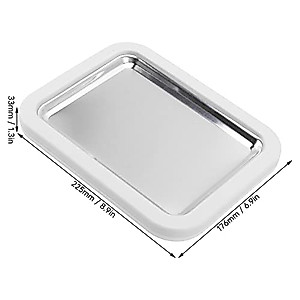 Ice Cream Maker, Stainless Steel Cold Plate Ice Cream Roll Maker with 2 Spatulas for Easy Homemade Rolled Cream, Frozen Yogurt, Gelato, Sorbet, 8.9 x 6.9 x 1.3inch, Ice Cream Roller Plate (White)