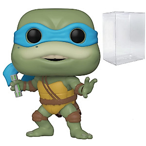 POP Teenage Mutant Ninja Turtles II: Secret of The Ooze - Leonardo Funko Vinyl Figure (Bundled with Compatible Box Protector Case), Multicolored, 3.75 inches
