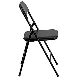 BOWERY HILL 5 Piece Folding Card Dining Table and Chair Set in Black