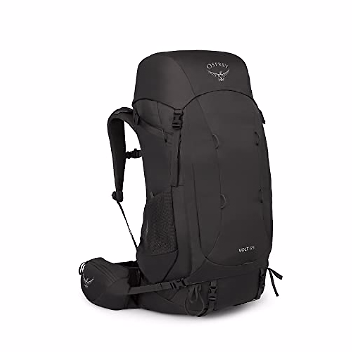 Osprey Volt 65L Men's Backpacking Backpack, Mamba Black, One Size, Extended Fit