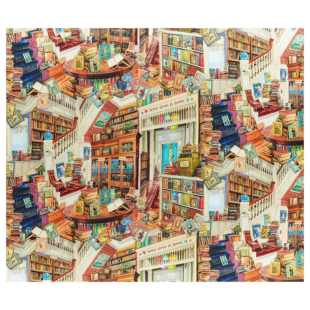 Kaufman Library of Rarities Library Antique, Fabric by The Yard