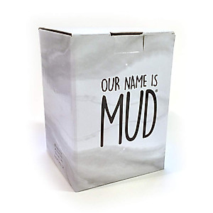 Enesco Our Name is Mud Cheers Wife Happy Life Glittered Stemless Wine Glass, 15 Ounce, Clear