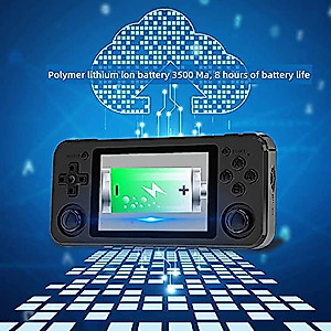 RG351P Handheld Game Console, Retro Game Console Open Source System RK3326 Chip, Free with 64G TF Card and 2500 Classic Game Video Game Console 3.5 Inch IPS Screen Built-in 3500mAh Battery