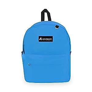 Everest Classic Laptop Backpack W/Side Pocket, Royal Blue, One Size