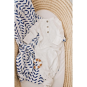 Sunshine & Poppy Muslin Baby Swaddle Blankets for Baby Boys or Girls - Stretchy Swaddle Blankets - Gender Neutral Baby Registry or Baby Shower Newborn Receiving Blankets