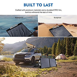 STORCUBE-100W-Portable-Solar-Panel for Power Station Generator, IP67 Waterproof Solar Cell Solar Charger with High-Efficiency Battery Charger for Outdoor Camping Van RV Trip