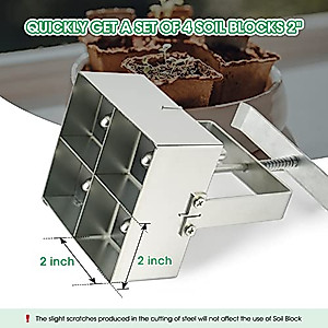 SDSNTE Soil Blocker 2 Inch Seed Block Maker for Creating Soil Block, Pack of 1