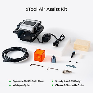 xTool Air Assist, Partner for xTool D1 and D1 Pro Laser Engraver, Air Assist for Laser Cutter, Laser Air Assist Laser Engraver for Wood and Metal, 30 L/min Air Output for Laser Air Assist