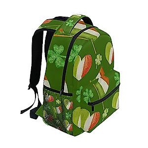 ODAWA St Patricks Day Shamrock Backpack for Boys 6-8 Backpack School Teens