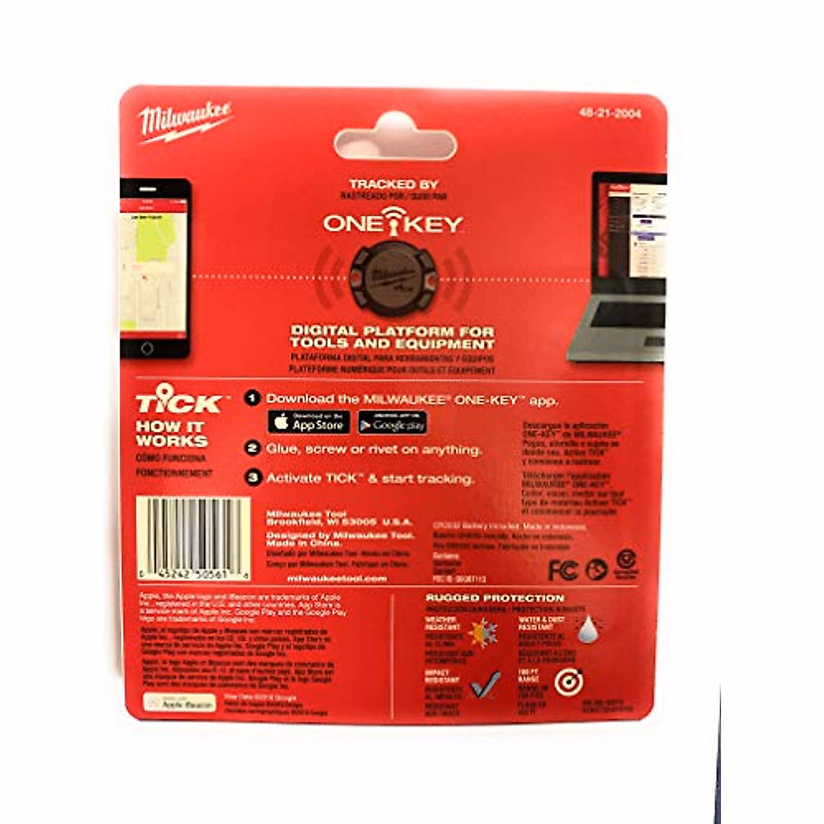 Milwaukee 48-21-2004 One-Key Tick Tool and Equipment Tracker (4 pack)