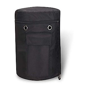 TUYUU Propane Tank Cover,Propane Tank Covers 20LB with Stable Tabletop,RV Propane Tank Cover Gas Tank Cover 2 Pockets 4 Holes.Waterproof Propane Tank Cover for Home & Outdoor.Black
