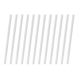 EISCO 12PK Polypropylene Stirring Rods, 7.9" - Rounded Ends, 7mm Diameter - Excellent for Laboratory or Home Use - Chemical & Heat Resistant Plastic