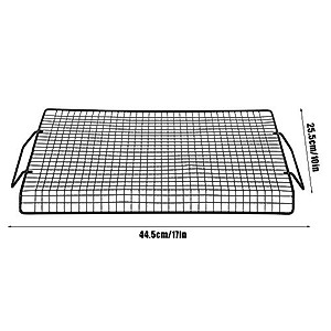 Barbecue Net, Portable Handle Iron Non-Stick BBQ Rack Barbecue Wire Mesh Grill Net for Family Gatherings, Garden Parties, picnics and Camping.