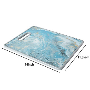 FUN LAVIE Cutting Board For Kitchen Starry sky pattern chopping board BPA Free Decorative Gift 14 x 11.8 Inches Style A