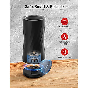 Milk Frother, Symdral 4-in-1 Milk Frother and Steamer, Automatic Hot and Cold Foam Maker & Milk Heater, with Auto Shut-Off, Silent Operation, Frother for Coffee, Latte, Cappuccino, Macchiato (Black)