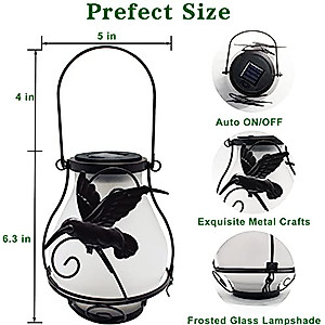 Solar Garden Lights Outdoor,Waterproof Metal Flame Lantern Hanging Lamp Garden Lawn Terrace Decoration, Solar Powered Suitable for Home,Garden,Yard,Party, Wedding, Festival (Pack of 2)