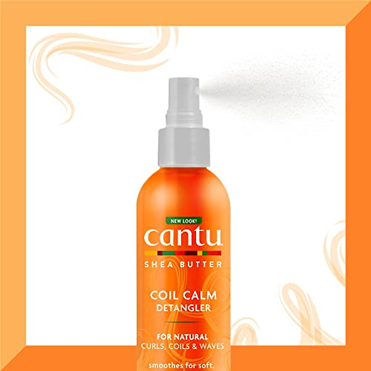 Cantu Coil Calm Detangler with Shea Butter for Natural Hair, 8 fl oz (Packaging May Vary)