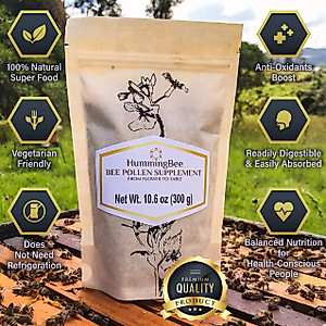 Buzzing with Vitality, Bee Pollen Granules - Your Natural Superfood Powerhouse! 100% Pure, Easily Absorbed, and Ready to Fuel Your Adventures - 10.6 Ounces