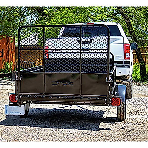 Detail K2 MMT5X7-DUG 5 ft. x 7 ft. Multi Purpose Utility Trailer Kits with Drive Up Gate (Black Powder-Coated)