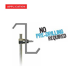 Everflow Sammys 8055957-50 SWDR 1 3/8 Inch Horizontal Threaded Rod Anchor Designed Structure, Steel with Zinc Plated, Corrosion Resistance, 1/4-20 x 1 Inch Screw Length-(Pack of 50), 50 Piece