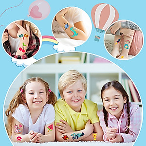 Partywind 115 Styles (10 Sheets) Temporary Tattoos for Kids, Kids Party Supplies Favors Goodie Bag Stuffers, Fake Tattoo Stickers for Boys and Girls Birthday Party