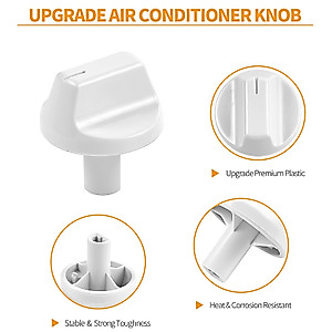 2 Pcs WJ12X24802 Air Conditioner Knob Replacement for GE Air Conditioner Parts, AHV05LYW1 AHT05LZQ1 AHEC05ACW1 Appliance Knob for GE Window Air Conditioner White Plastic Knob