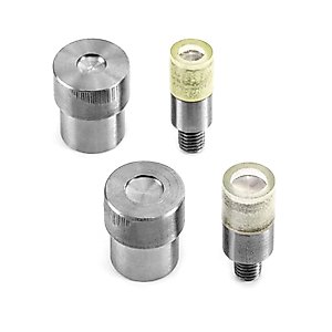 QWORK Handmade Manual Press Machine, 8mm + 10mm Diameter Mini Manual Machine Dies Stud Rivet Setter Punch Puncher Dies