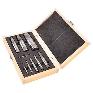 WINMAX TOOLS AUTOMOTIVE 9PCS Jumbo Screw Extractor Set Bolt Stud Pipe Remover Easy Out 5/64 to 1-1/16