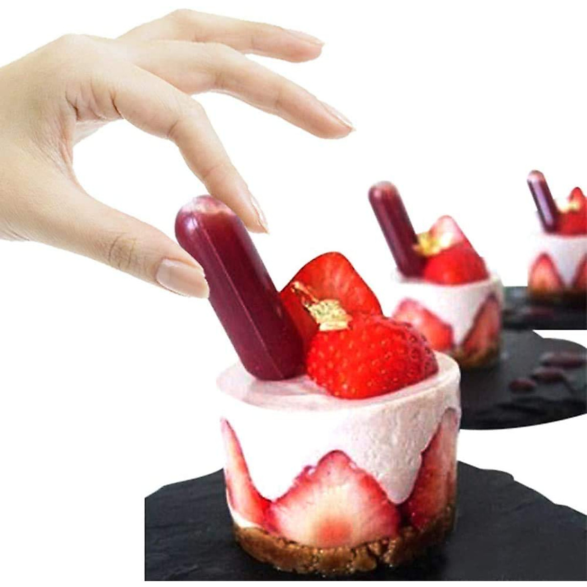 100PCS 4ml Mini Squeeze Cupcakes Pipettes Clear Plastic Transfer Liquid Dropper Pipettes for Strawberries. Cupcakes, Ice Cream and Chocolate, Kitchen Party Supplies