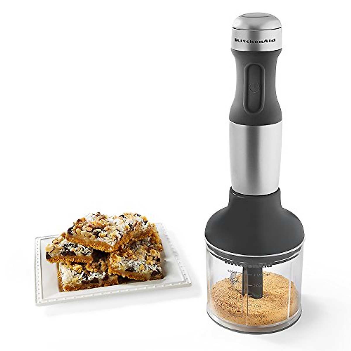 KitchenAid KHB2351CU 3-Speed Hand Blender - Contour Silver, 8 inches